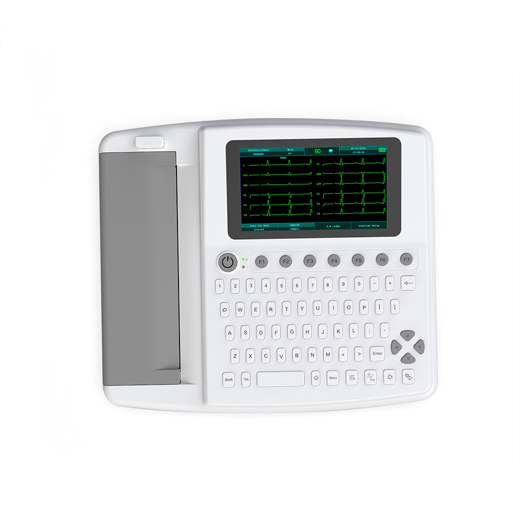 12 Channel Touch Screen ECG Machine Electrocardiograph Machine ...