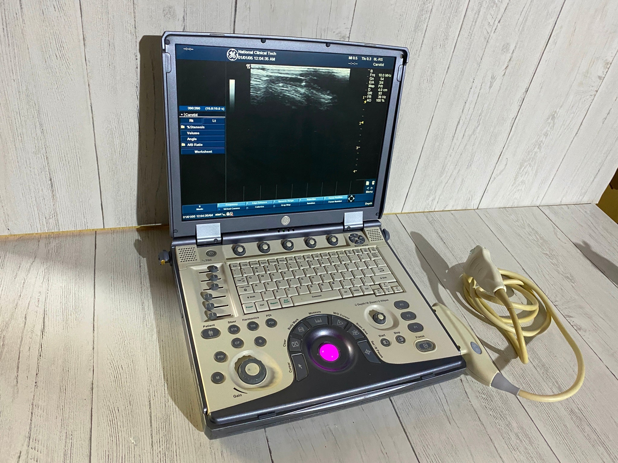Ge Logic E portable Ultrasound machine with one linear array prone L8 ...